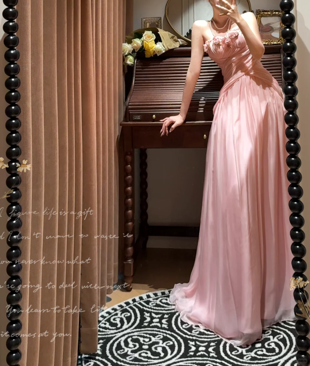 Classy A Line Sweetheart Neck Floral Chiffon Long Prom Dresses SH4634 ...